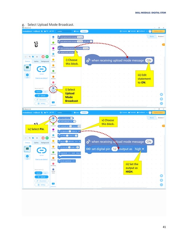 Modul mBlock 5 and arduino.pdf | Programming Languages | Computing