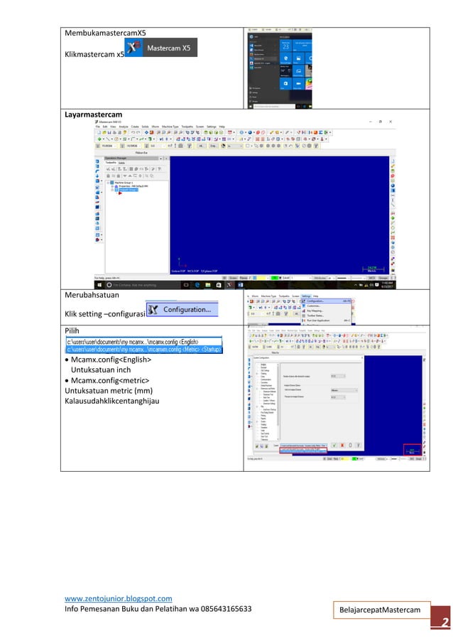 MODUL MASTERCAM DASAR | PDF