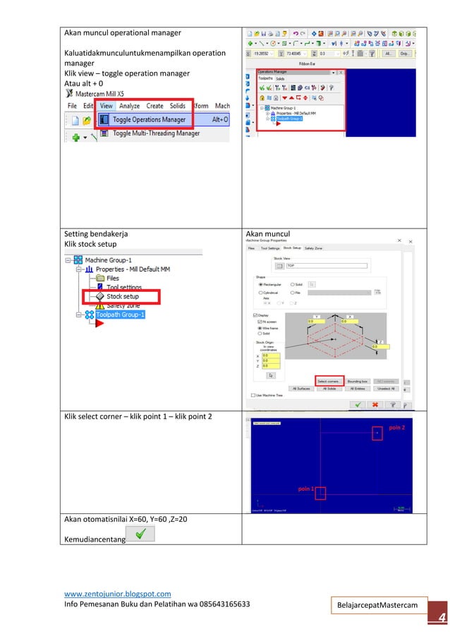 MODUL MASTERCAM DASAR | PDF