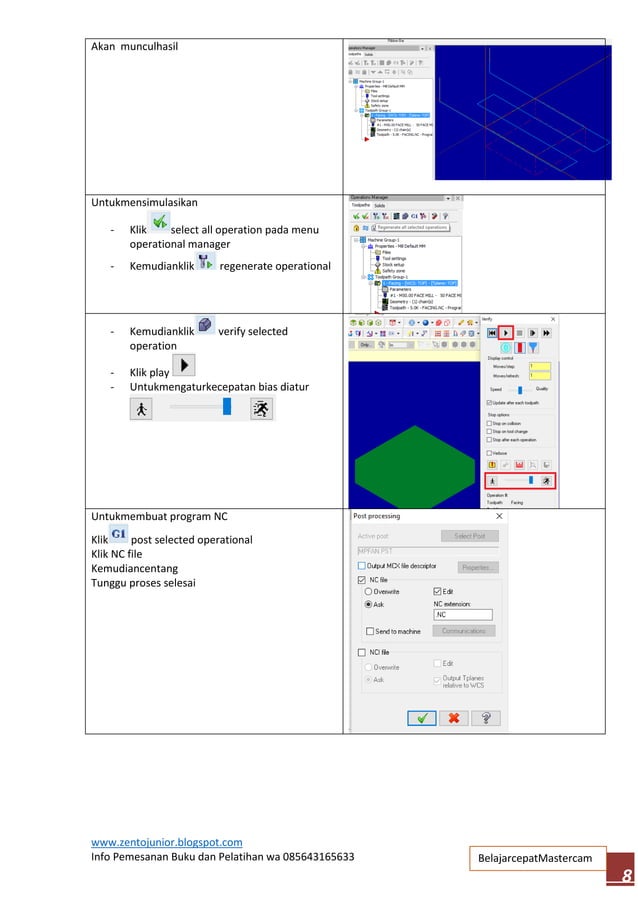 MODUL MASTERCAM DASAR | PDF