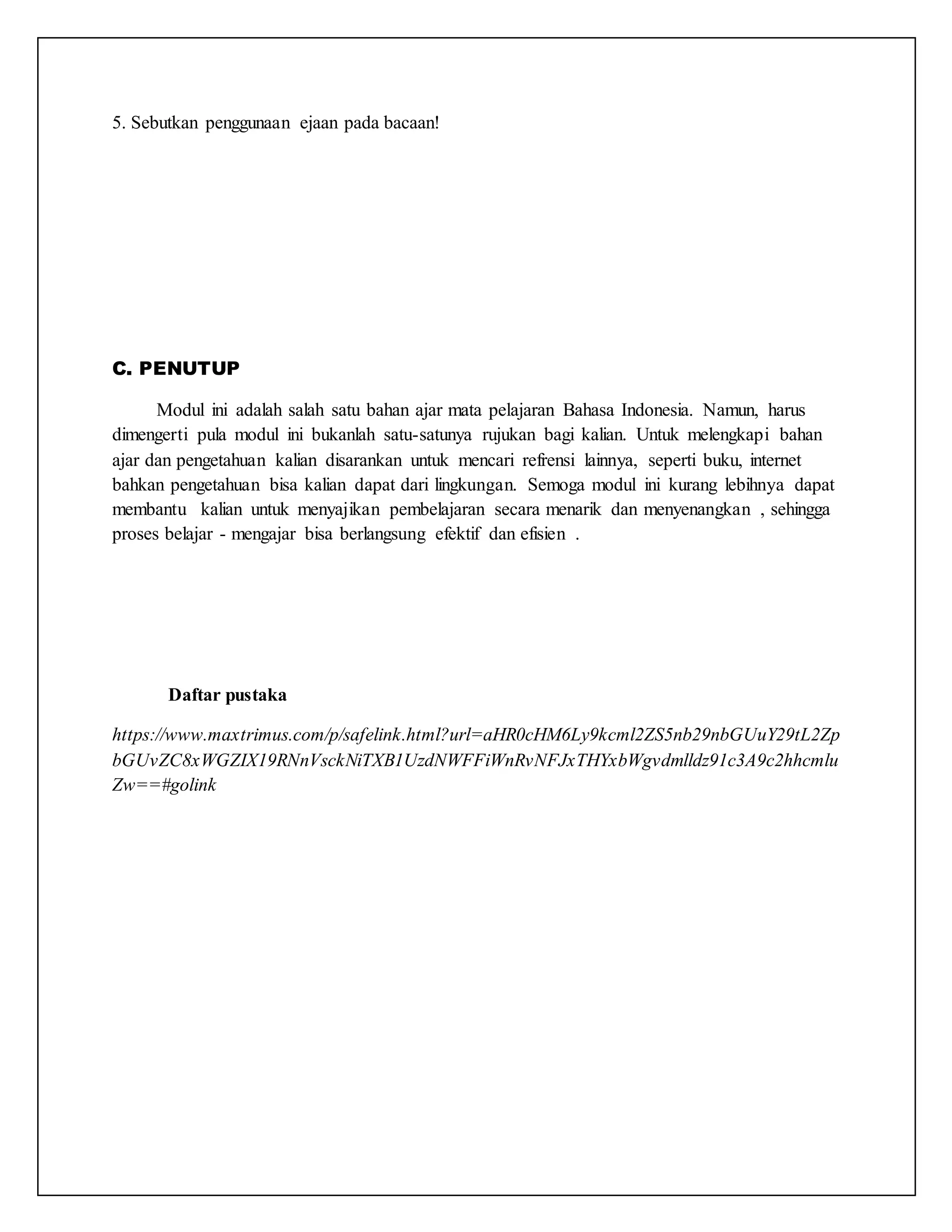 Modul tugas media pembelajaran | DOCX