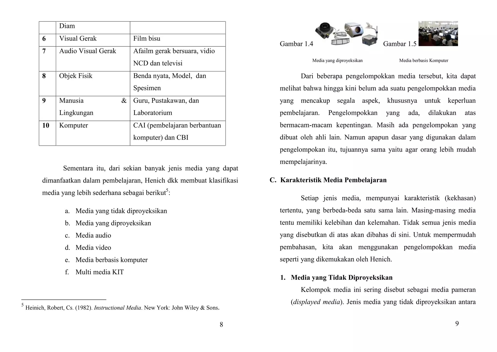 KARATERISTIK DAN KLASIFIKASI MEDIA PEMBELAJARAN | PDF
