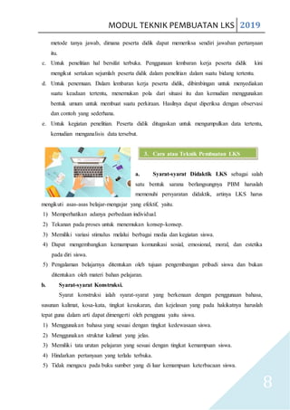 Modul lks media pembelajaran | PDF