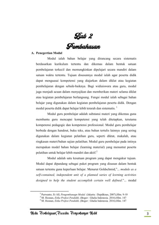 PROSEDUR PENGEMBANGAN MODUL 2018 | PDF