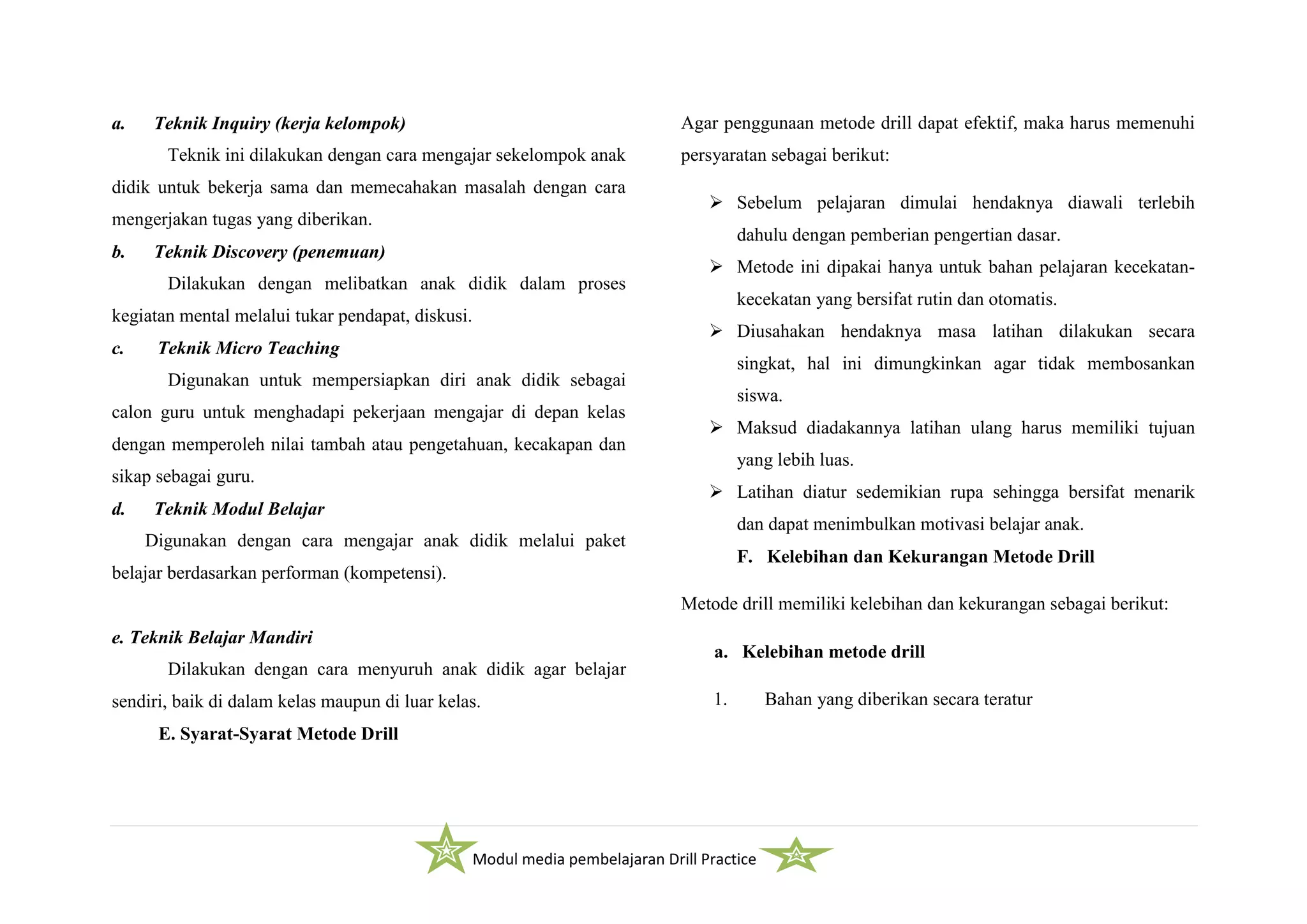 Modul media pembelajaran drill practice pdf | PPT