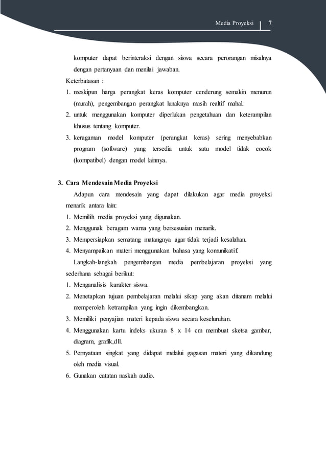 Media Proyeksi | PDF
