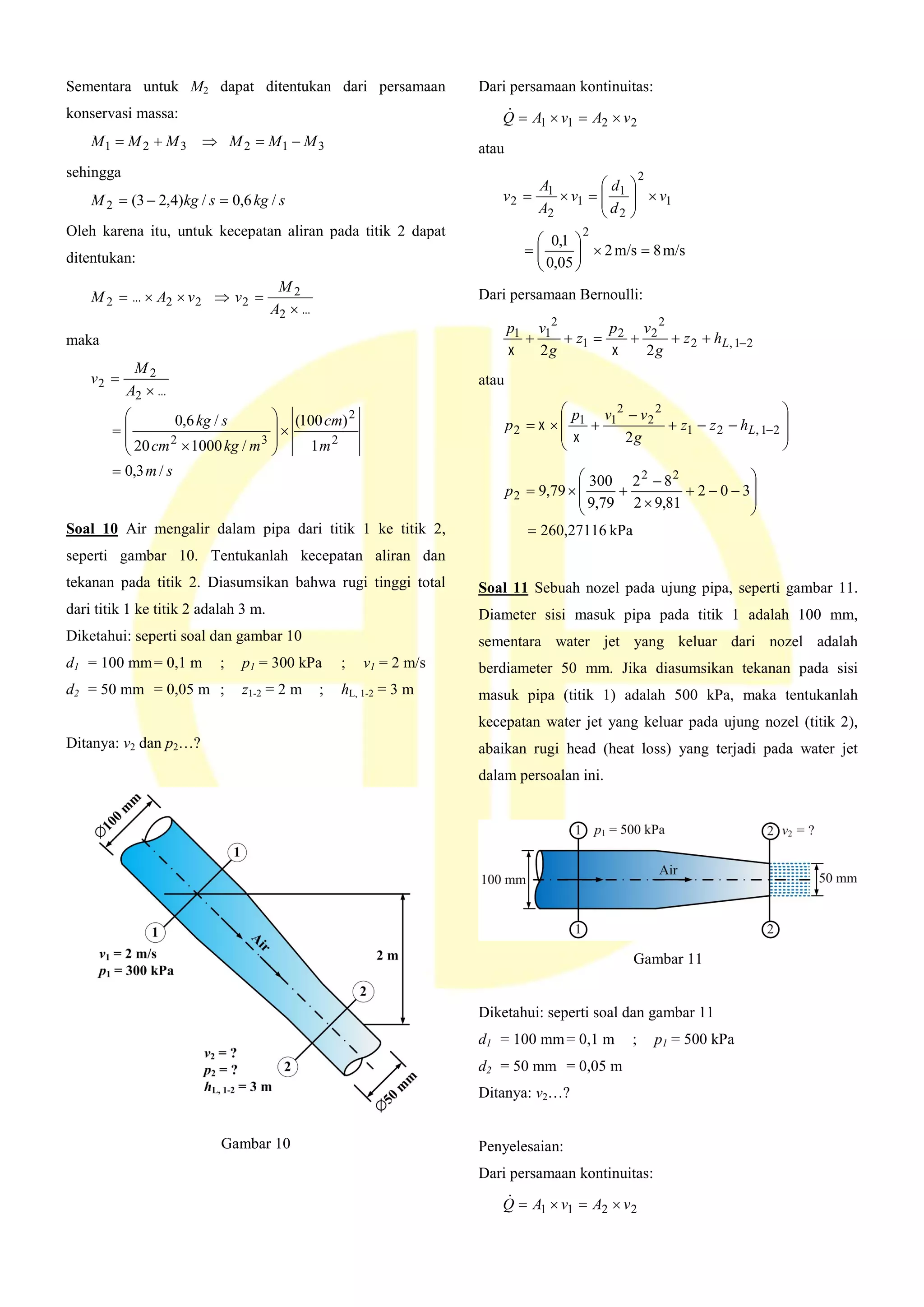 Modul mekanika fluida: Dasar-dasar Perhitungan Aliran Fluida | PDF