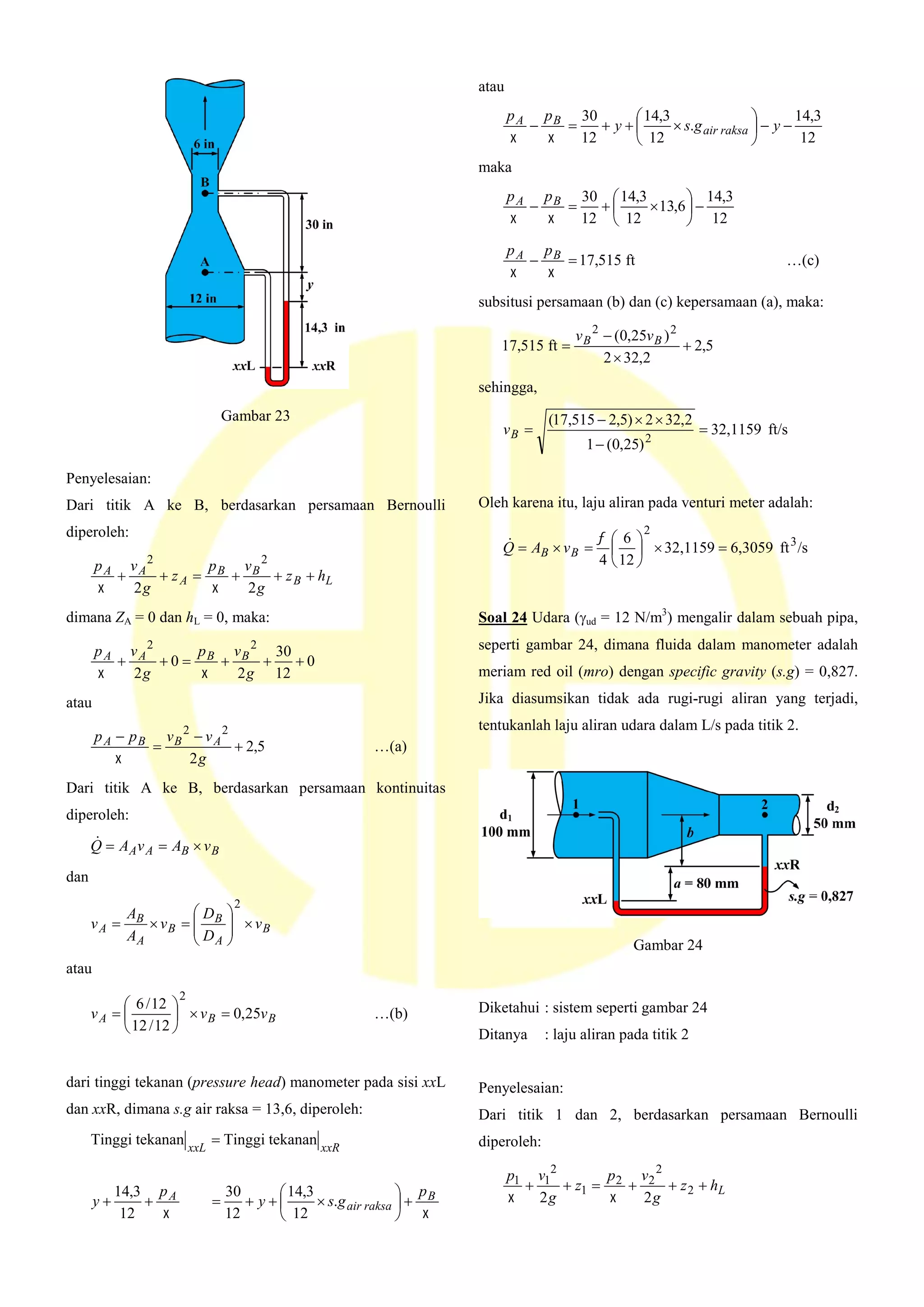 Modul mekanika fluida: Dasar-dasar Perhitungan Aliran Fluida | PDF