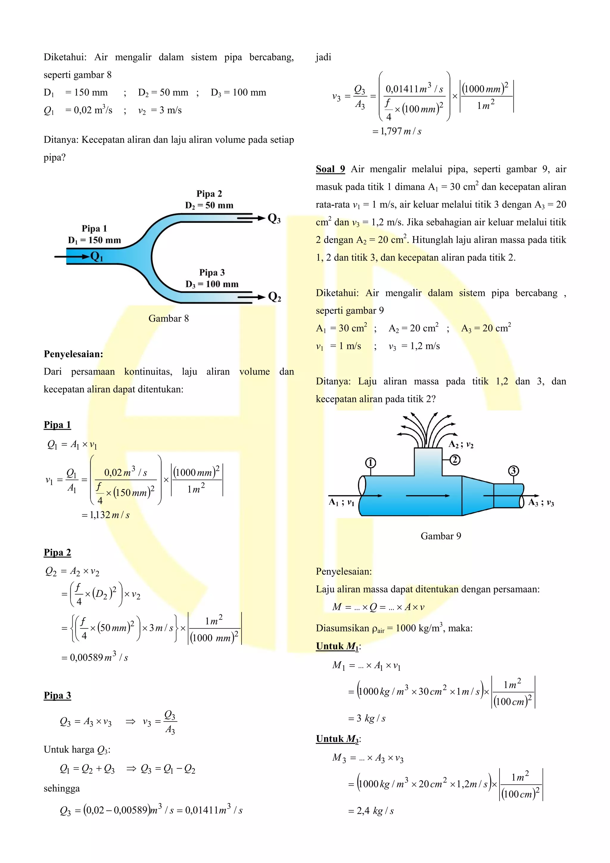 Modul mekanika fluida: Dasar-dasar Perhitungan Aliran Fluida | PDF