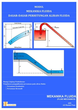 Modul mekanika fluida: Dasar-dasar Perhitungan Aliran Fluida | PDF