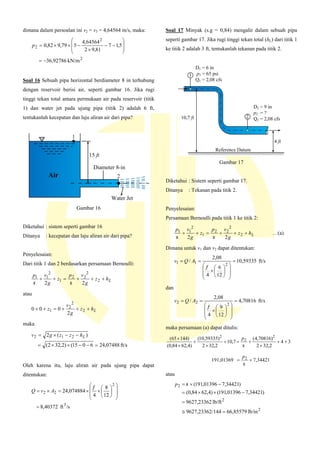 Modul mekanika fluida: Dasar-dasar Perhitungan Aliran Fluida | PDF