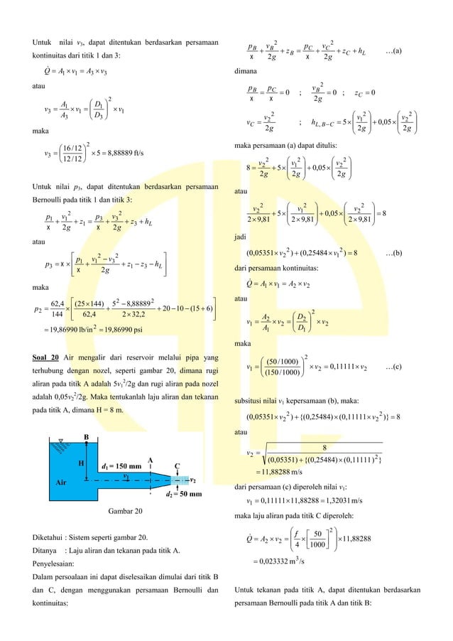 Modul mekanika fluida: Dasar-dasar Perhitungan Aliran Fluida | PDF