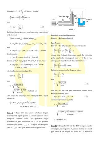 Modul mekanika fluida: Dasar-dasar Perhitungan Aliran Fluida | PDF