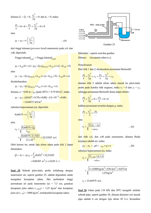 Modul mekanika fluida: Dasar-dasar Perhitungan Aliran Fluida | PDF