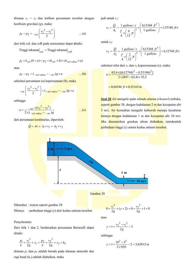 Modul mekanika fluida: Dasar-dasar Perhitungan Aliran Fluida | PDF
