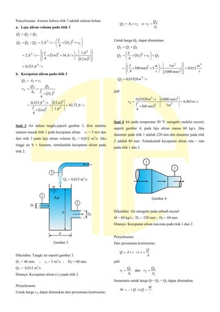 Modul mekanika fluida: Dasar-dasar Perhitungan Aliran Fluida | PDF
