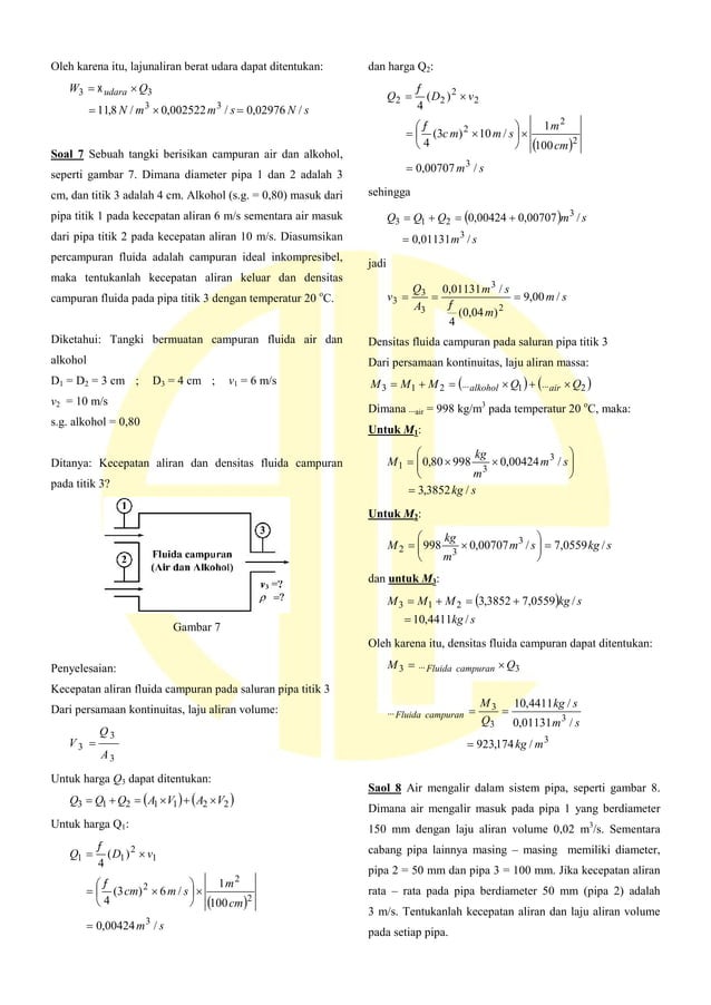 Modul mekanika fluida: Dasar-dasar Perhitungan Aliran Fluida | PDF