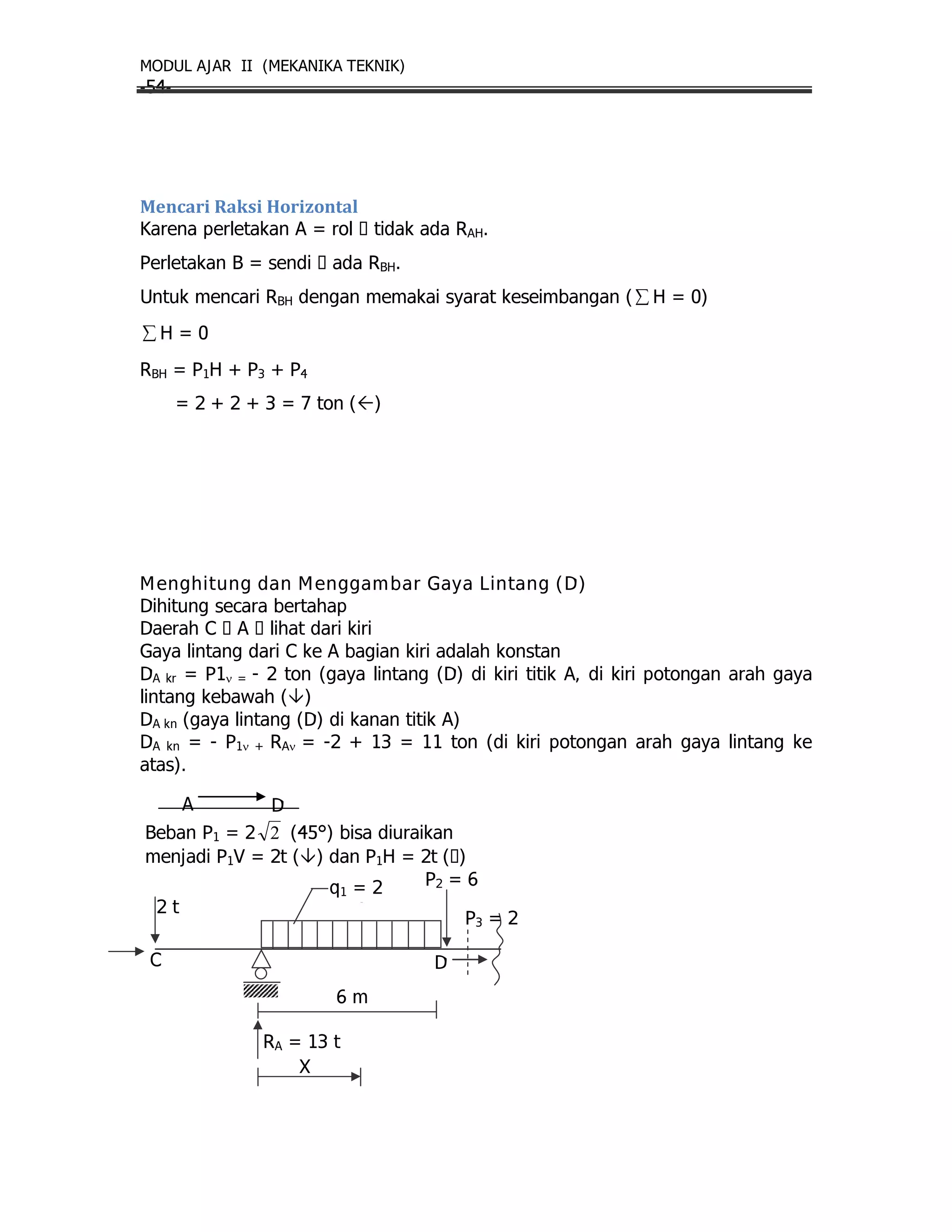 Modul mekanika teknik 1 | PDF