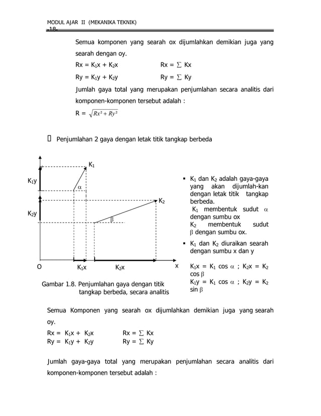 Modul mekanika teknik 1 | PDF