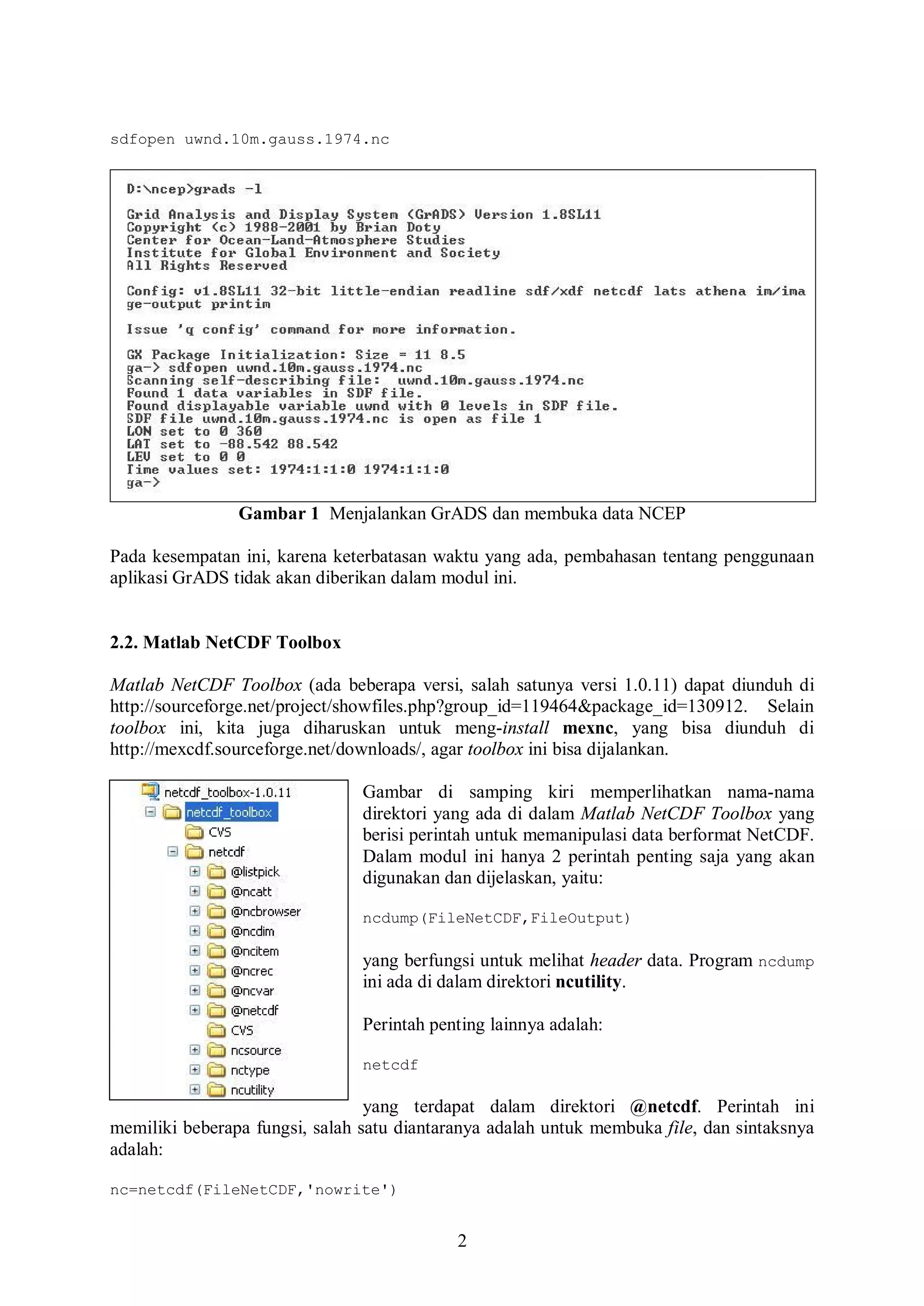 Modul membaca netcdf | PDF