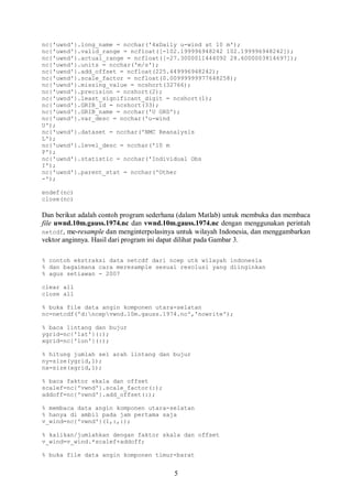 Modul membaca netcdf | PDF