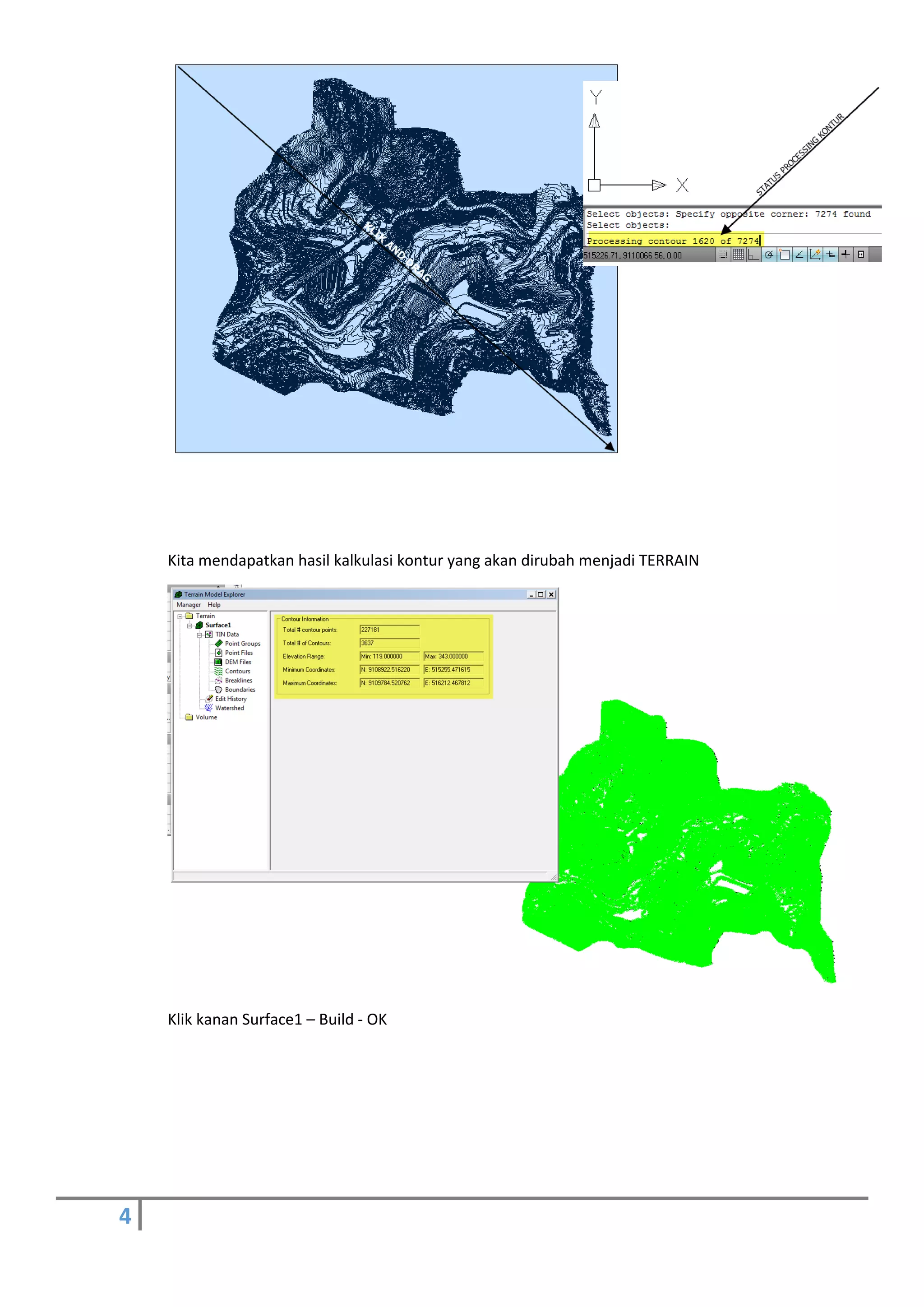 Modul membuat penampang di Autocad Land Development 2009 | PDF