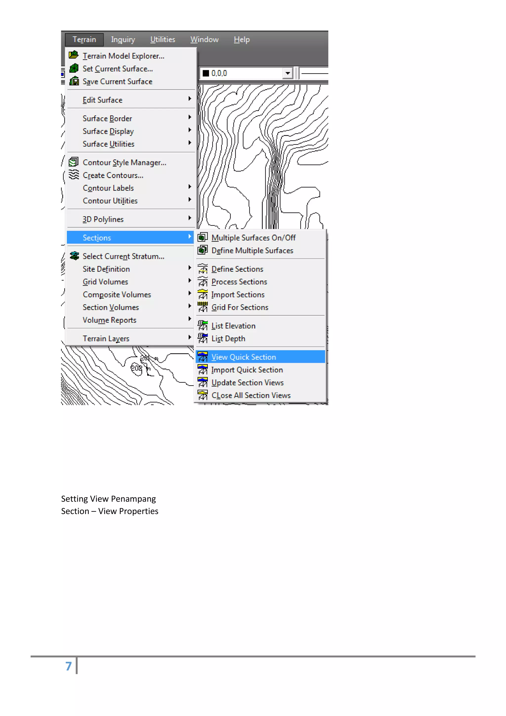 Modul membuat penampang di Autocad Land Development 2009 | PDF
