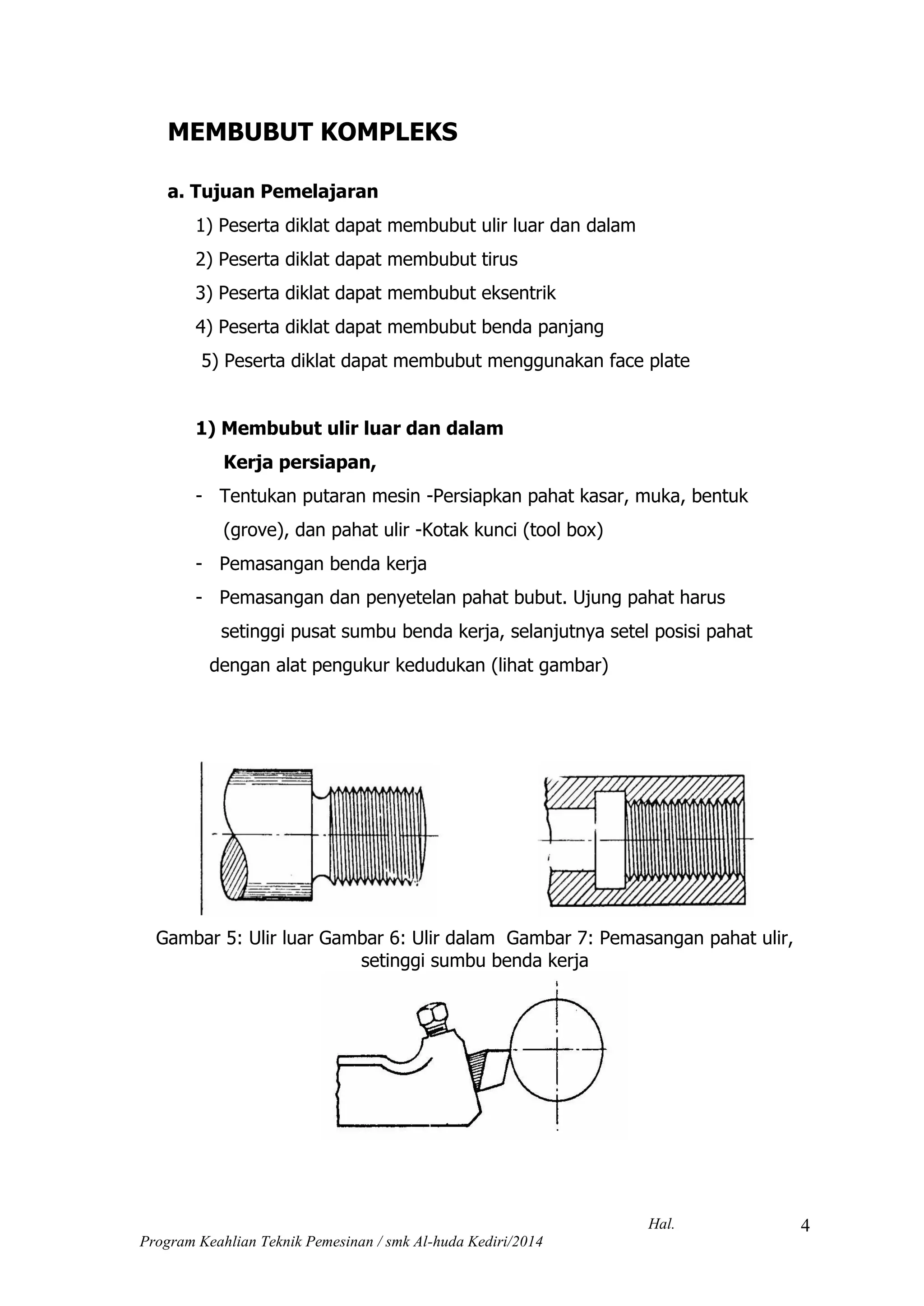 Modul membubut komplexs revisi | PDF