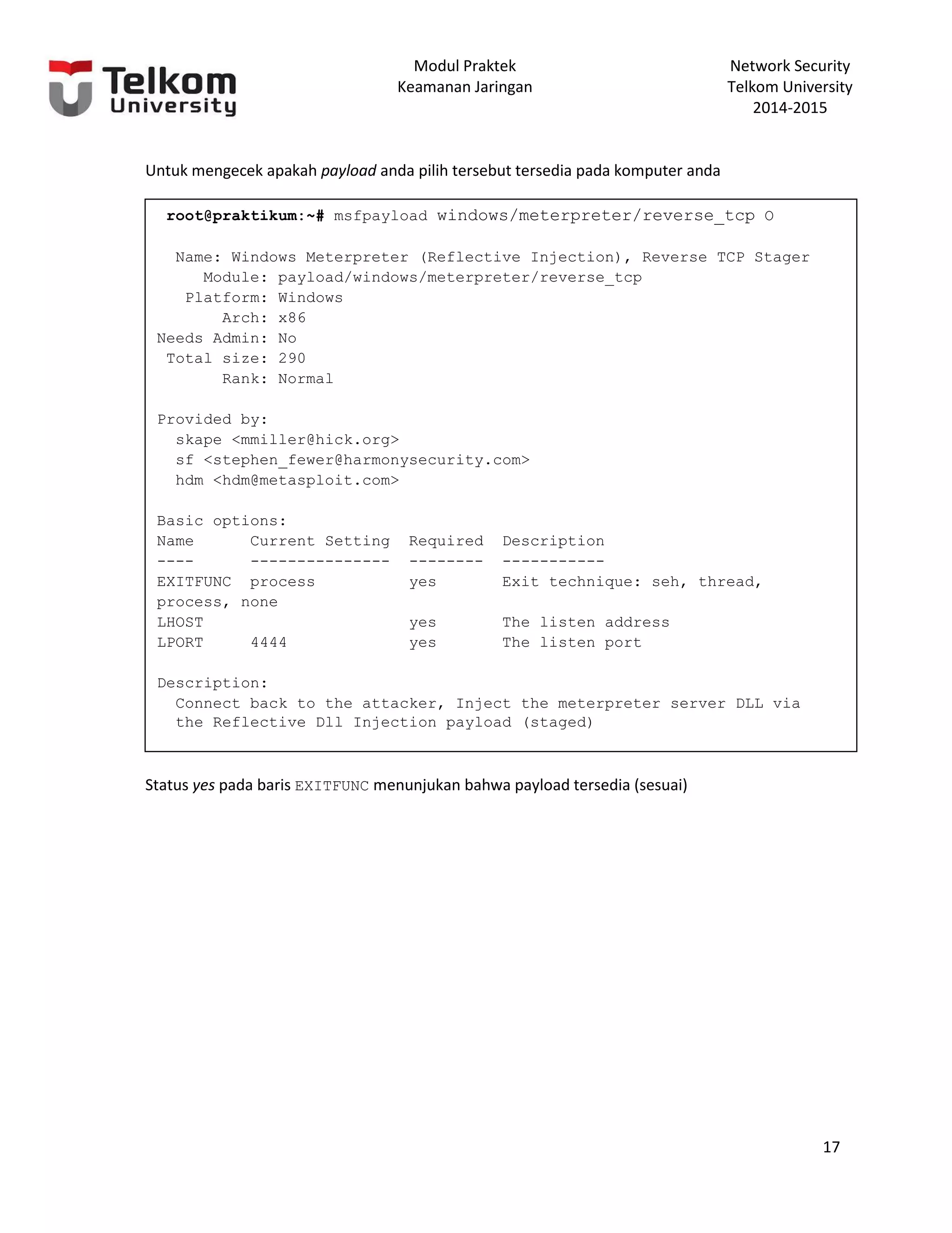 Modul metasploit | PDF