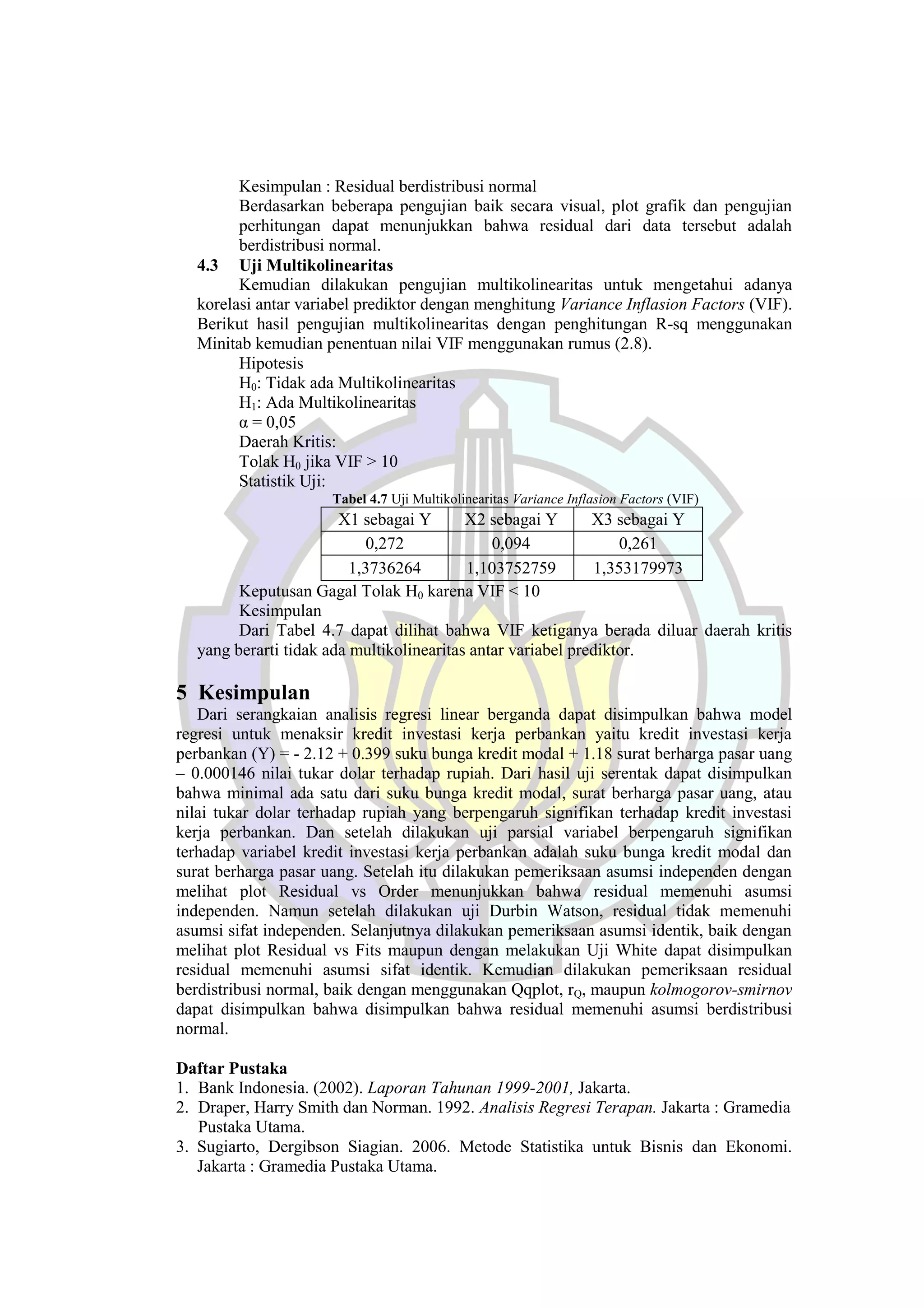 Modul metode regresi | PDF