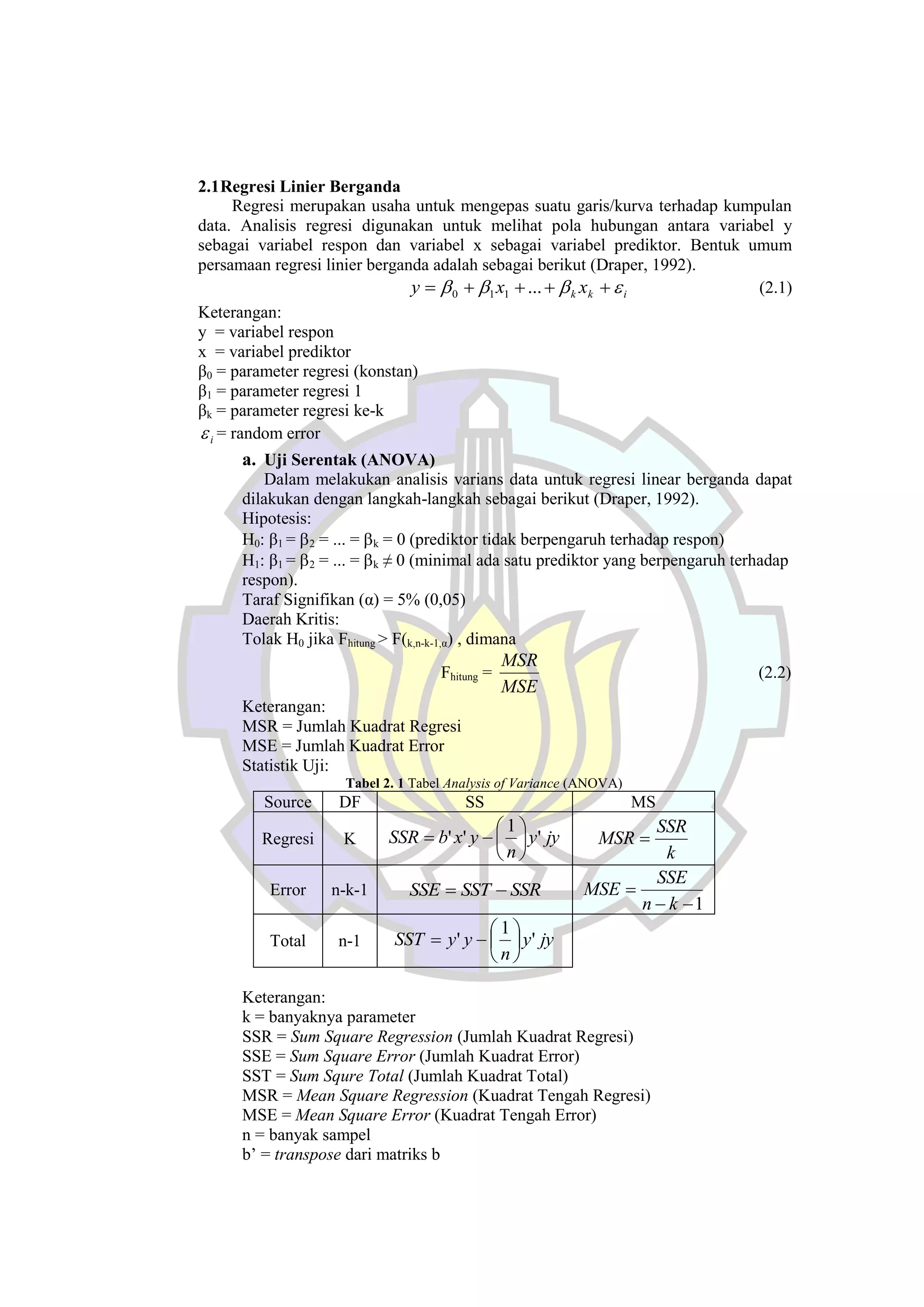 Modul metode regresi | PDF