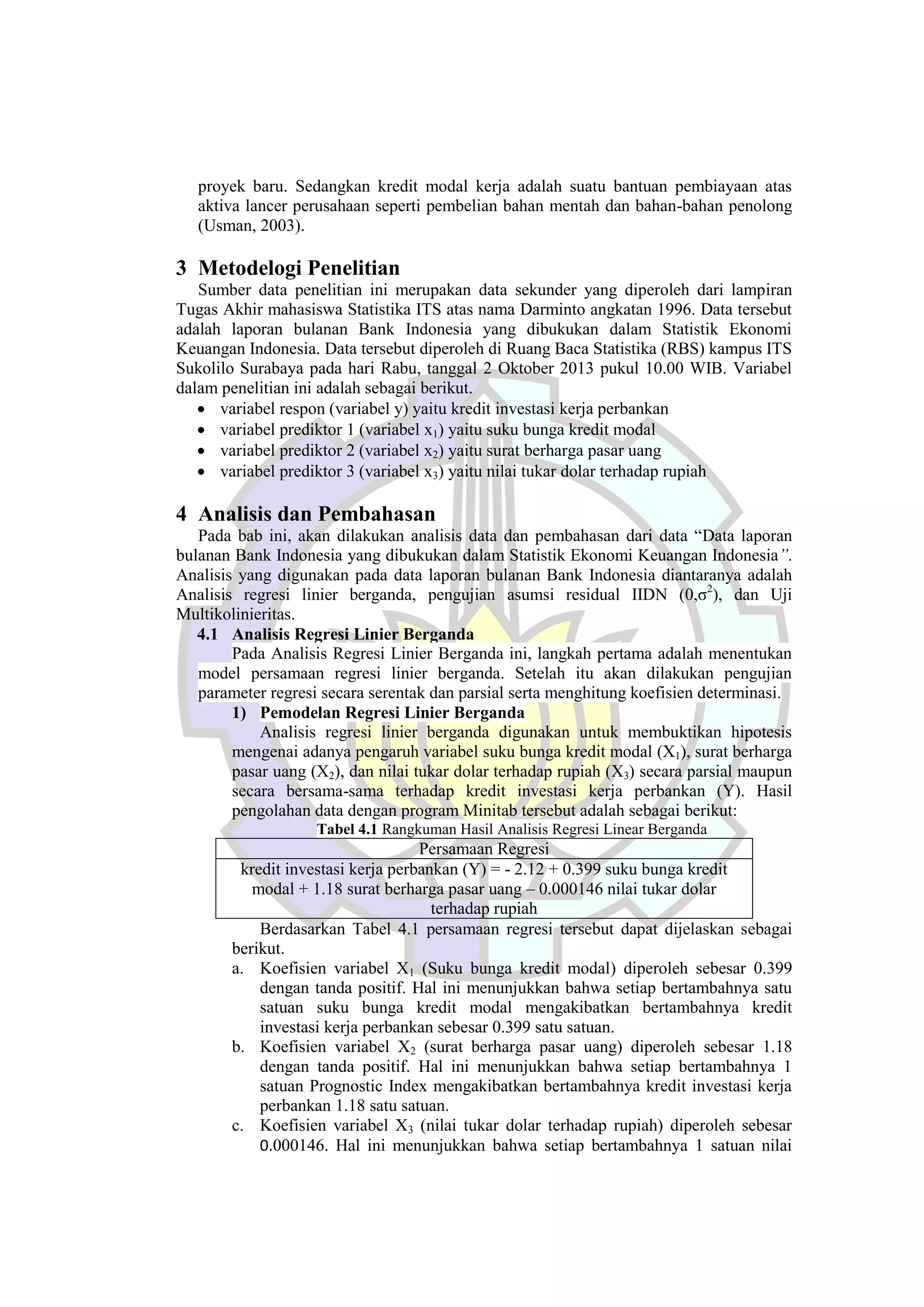 Modul metode regresi | PDF
