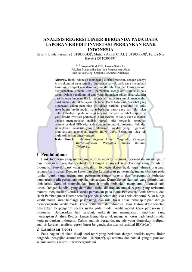 Modul metode regresi | PDF