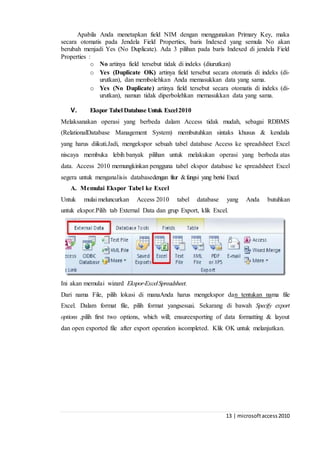 Modul Microsoft Acces 2010 Docx