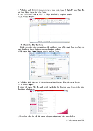 Modul Microsoft Acces 2010 Docx