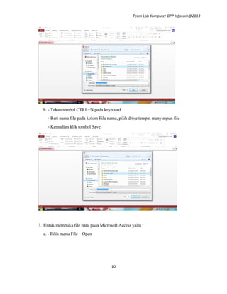 Modul microsoft acces 2013 hhh | PDF