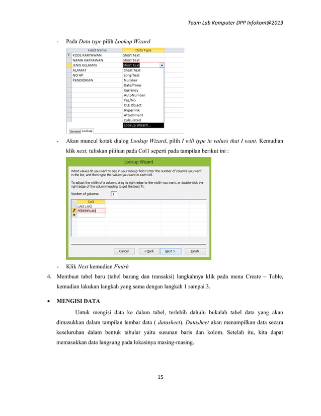 Modul microsoft acces 2013 hhh | PDF