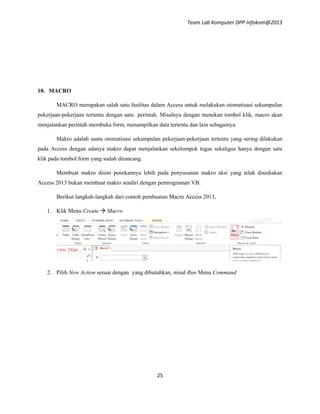 Modul microsoft acces 2013 hhh | PDF