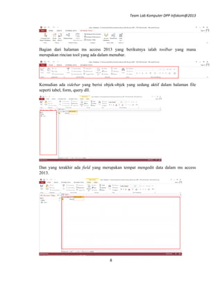 Modul microsoft acces 2013 hhh | PDF