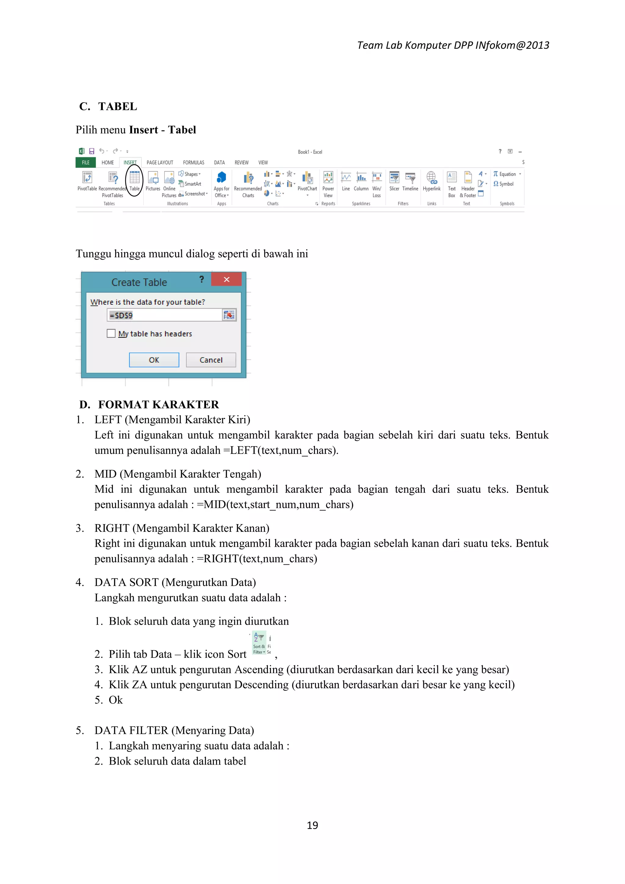 Modul microsoft excel 2013 | PDF