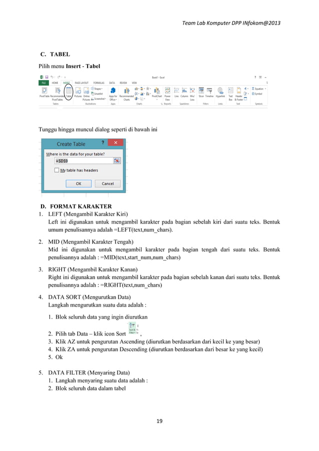 Modul microsoft excel 2013 | PDF