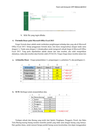 Modul microsoft excel 2013 | PDF