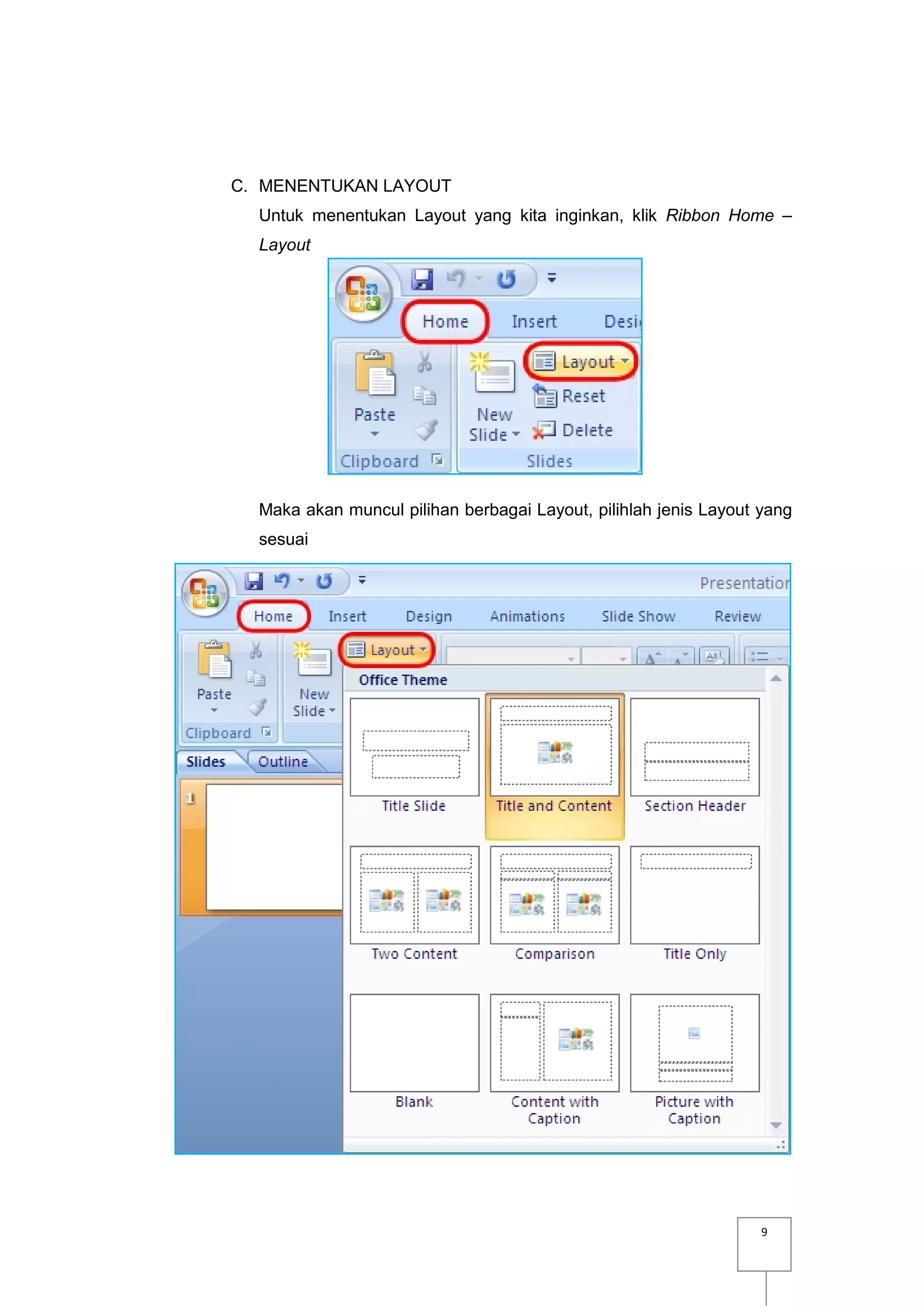Modul Microsoft Office Powerpoint 2007 | PDF
