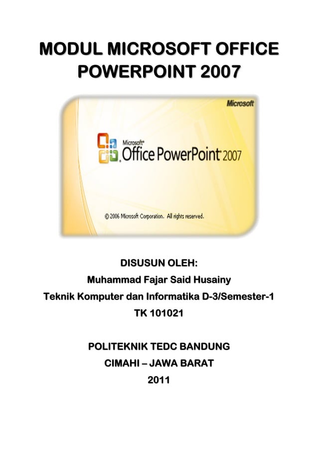 Modul Microsoft Office Powerpoint 2007 | PDF