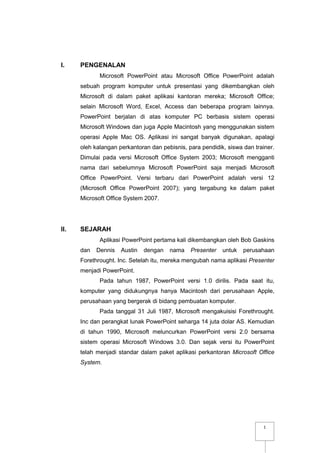 Modul Microsoft Office Powerpoint 2007 | PDF