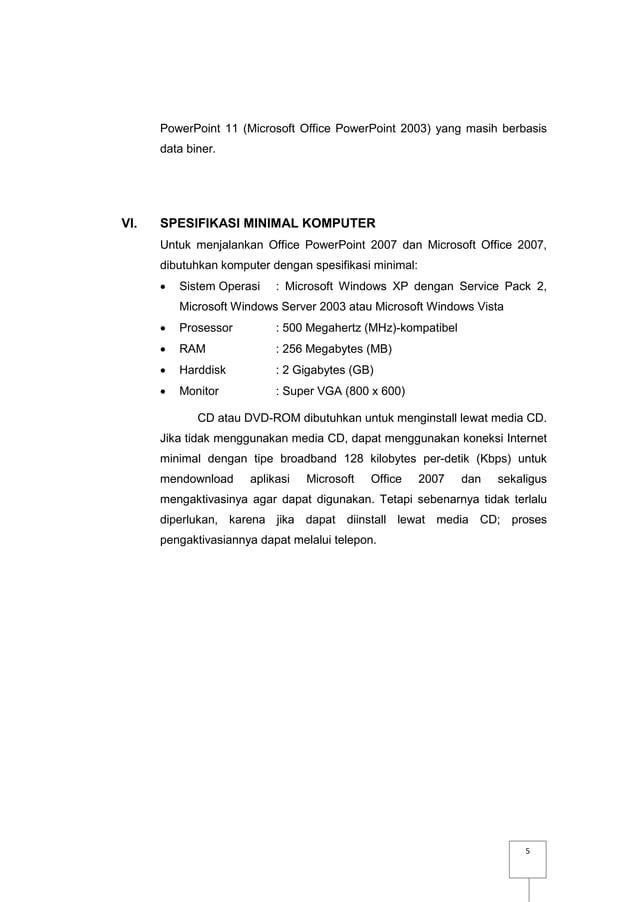 Modul Microsoft Office Powerpoint 2007 | PDF