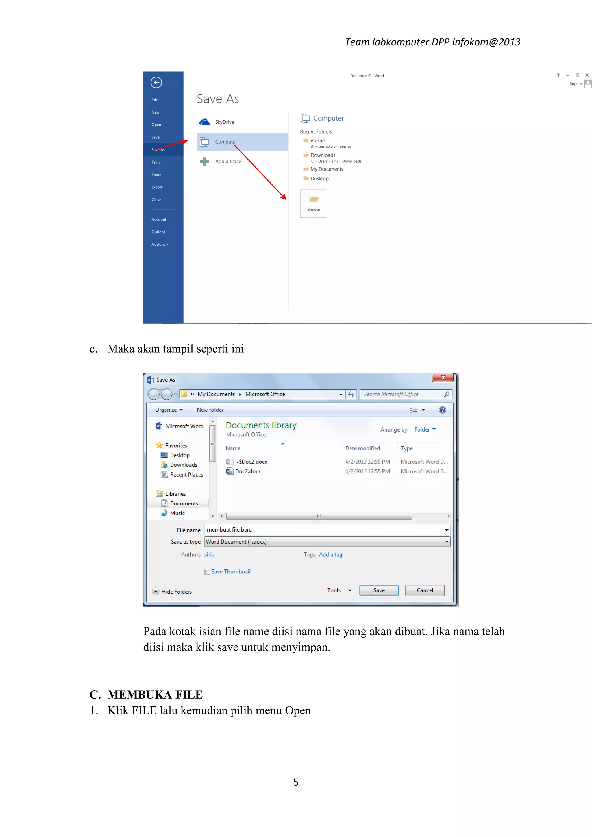 Modul microsoft word 2013 | PDF