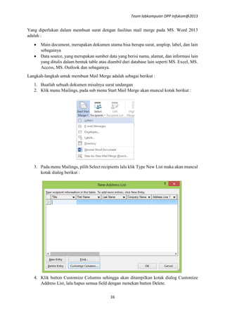 Modul microsoft word 2013 | PDF