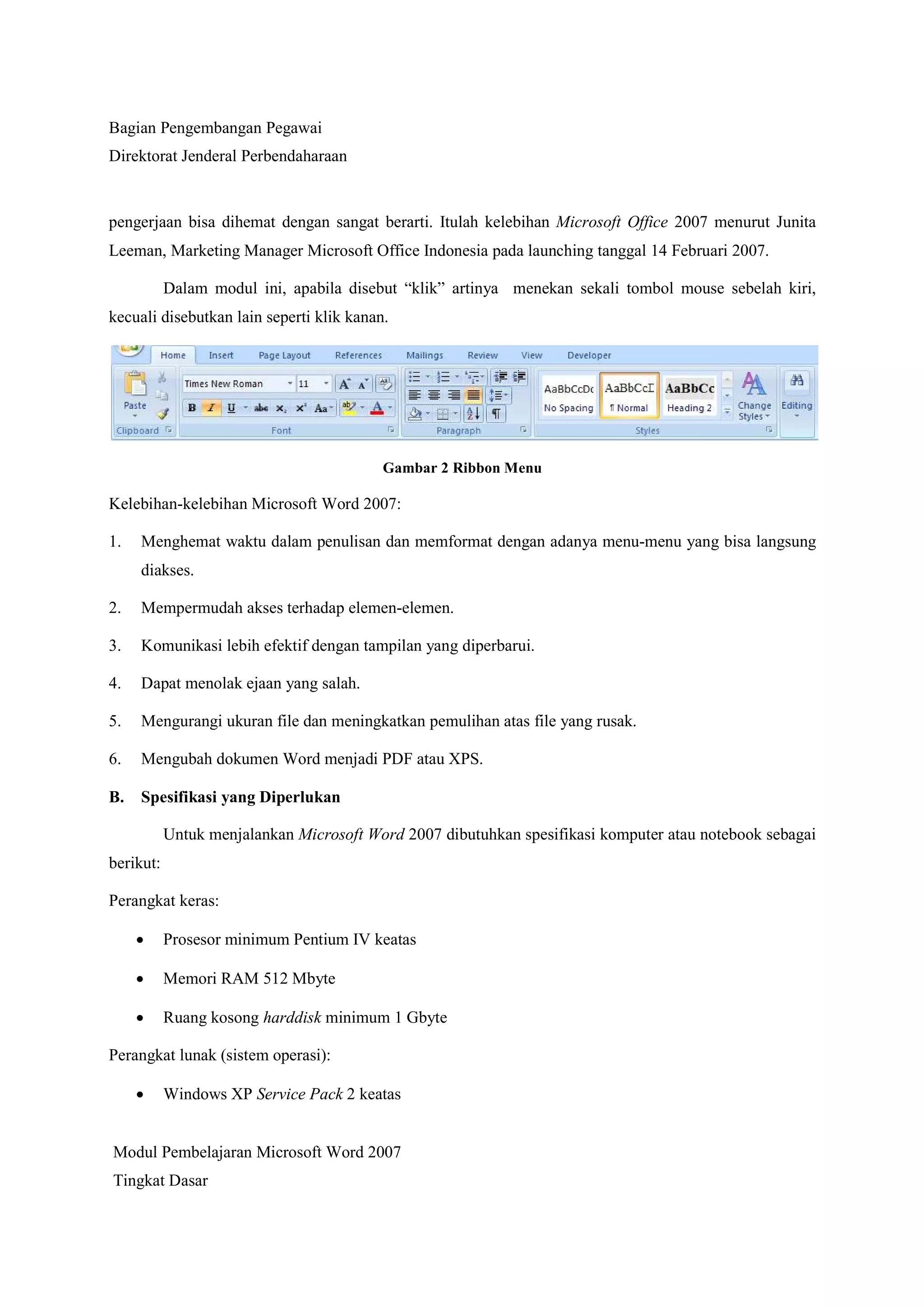 Modul microsoft word beginner | PDF