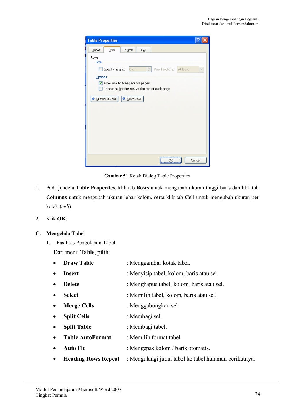 Modul microsoft word beginner